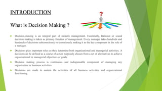 Decision making mcp | PPTX