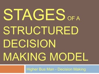 21. Decision making model | PPT