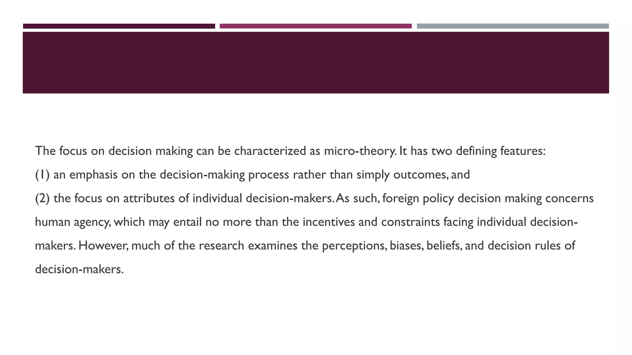 DECISION MAKING MODEL. IN INTERNATIONAL RELATIONS | PDF