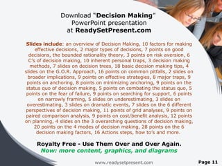 Decision making | PPT | Business and Finance