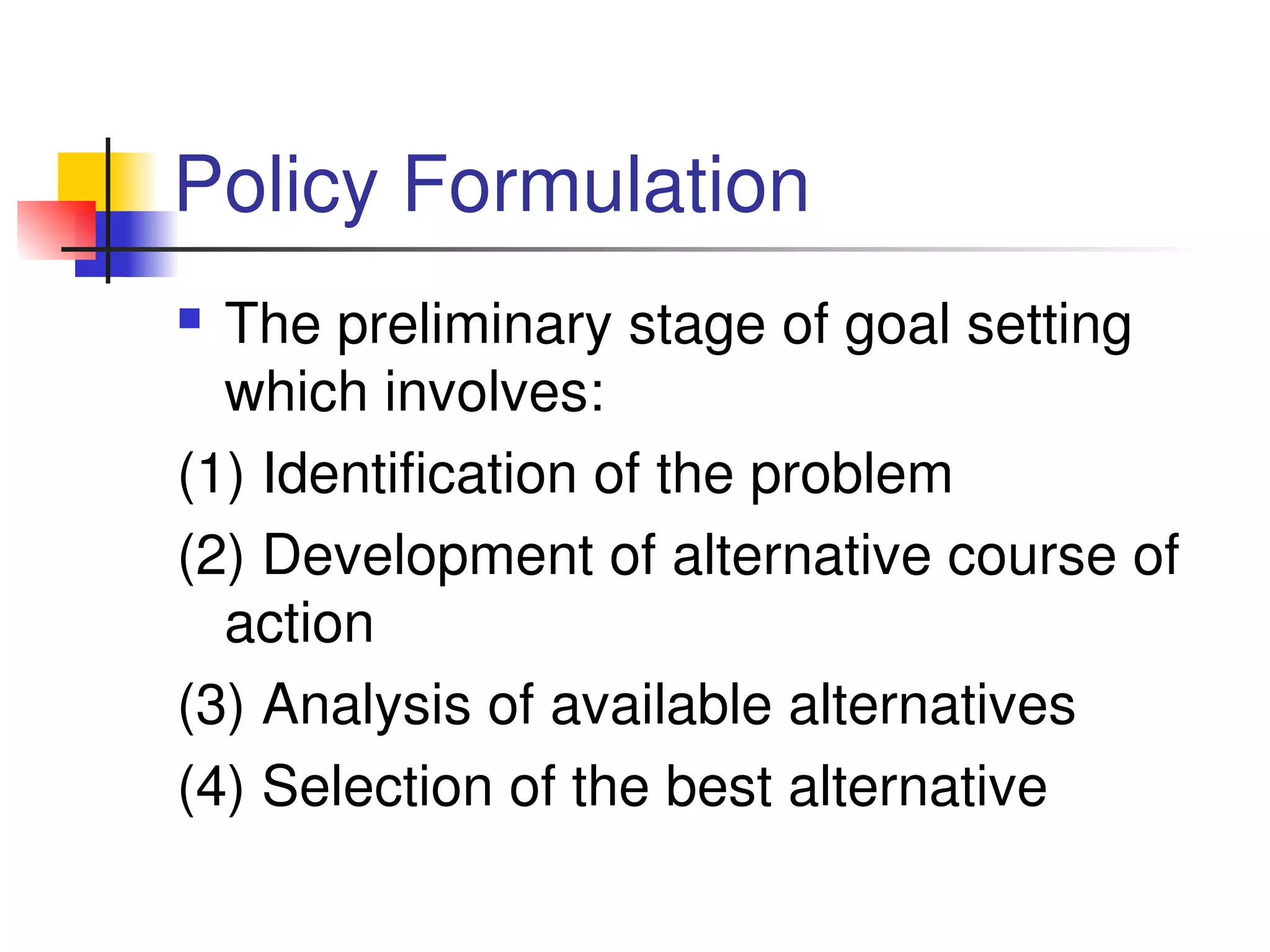 Decision making policy making and policy analysis | PDF