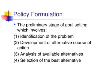 Decision making policy making and policy analysis | PDF