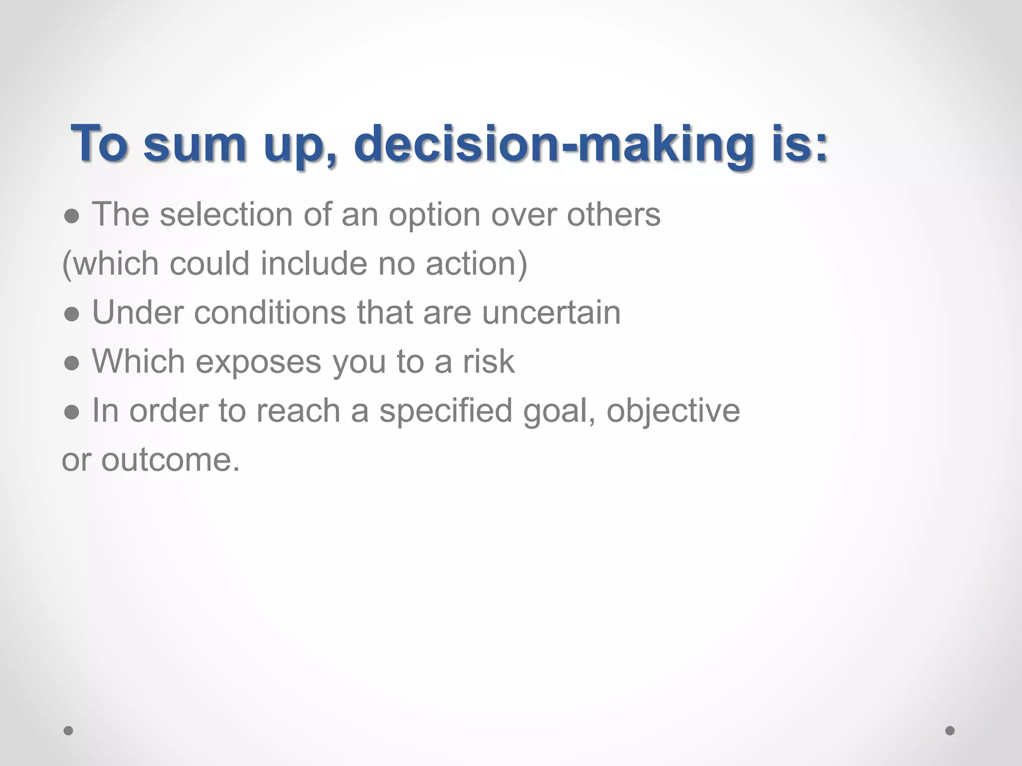 Decision making ppt | PPTX