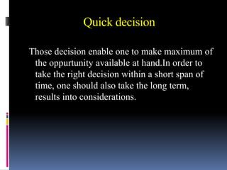 Decision making ppt | PPTX