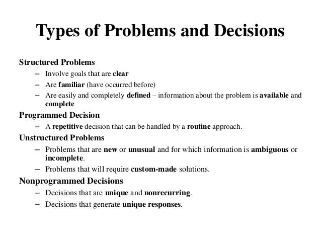Decision making process