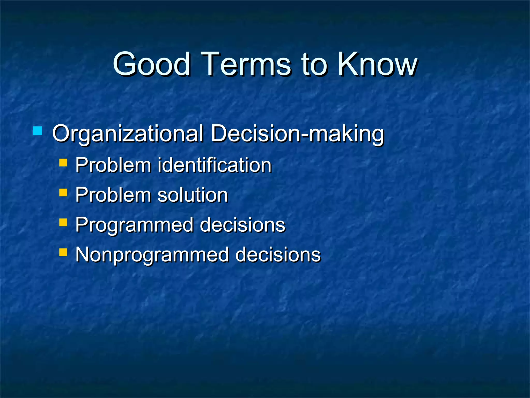 Decision making processes | PPT