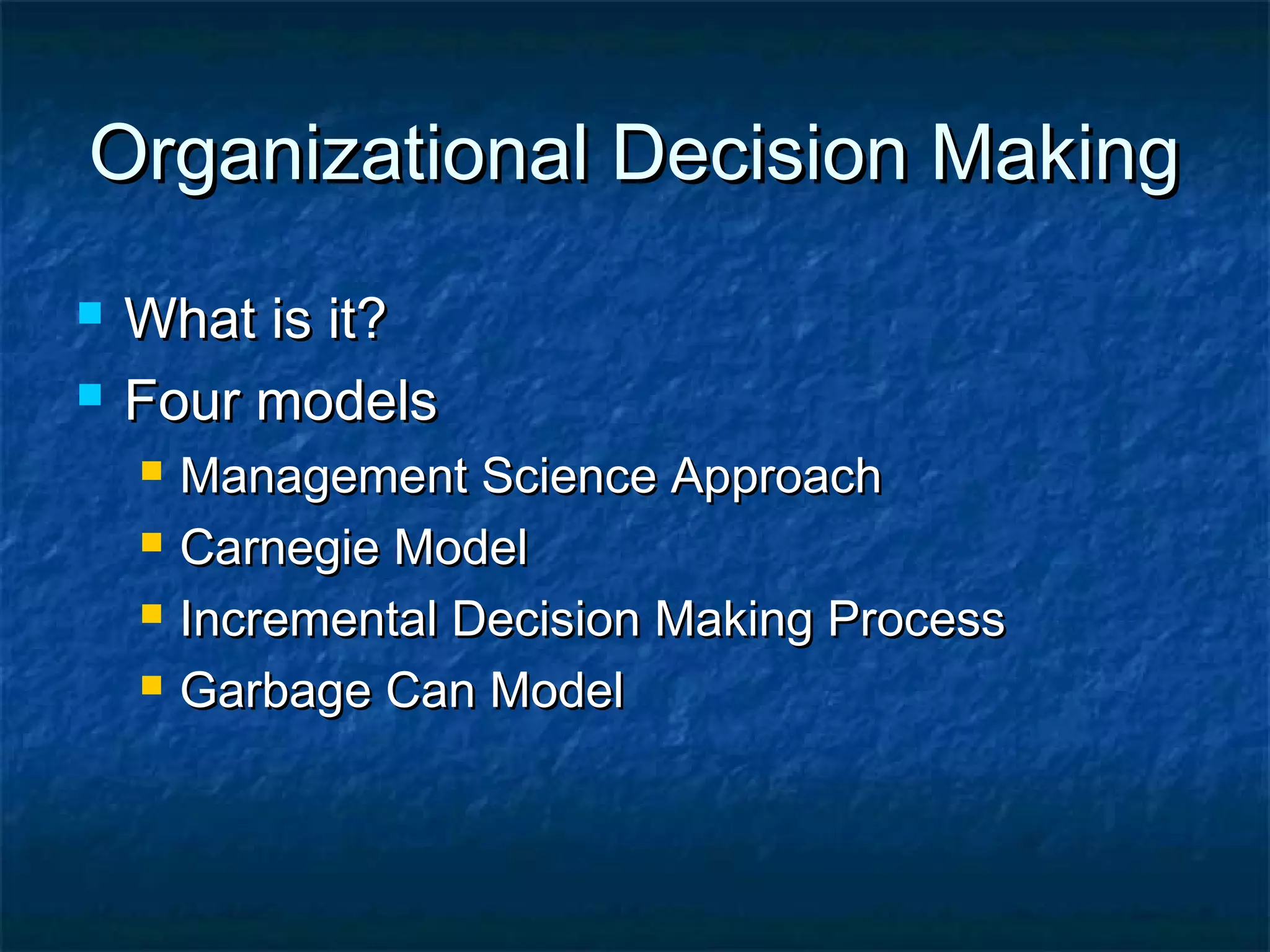 Decision making processes | PPT