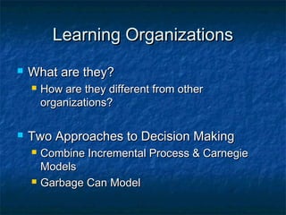 Decision making processes | PPT