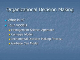 Decision Making Processes | PPT