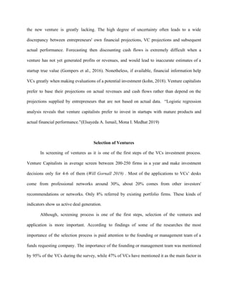 Decision making process of venture capitalists (v cs) | PDF