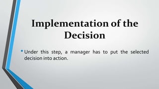 Decision Making Process & Styles of Decision Making at Management Level ...