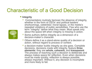 Decision making report | PPTX | Business | Business and Finance