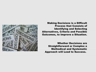 Decision making skills | PPT