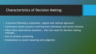 Decision making skills | PPTX