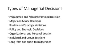 Decision Making Demonstrate leadership Manage change | PPTX