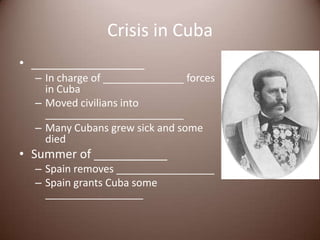 Spanish american war student handout | PPTX