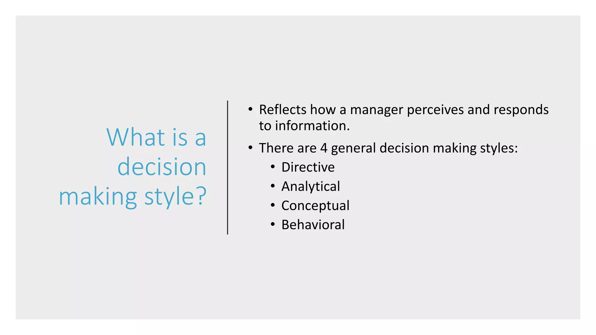 Decision Making Styles | PPTX | Science