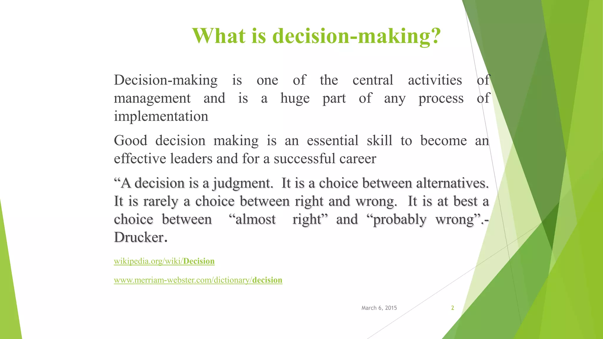Decision making techniques | PPTX