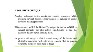 Decision making techniques | PPTX