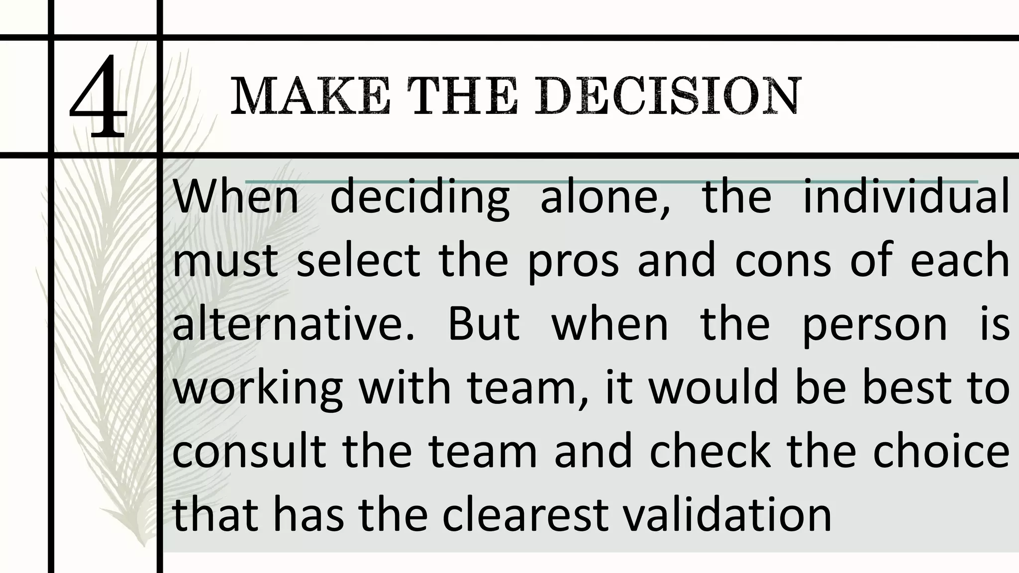 Decision making techniques values 10 | PPT
