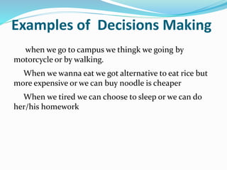 Decision making theory and process | PPTX