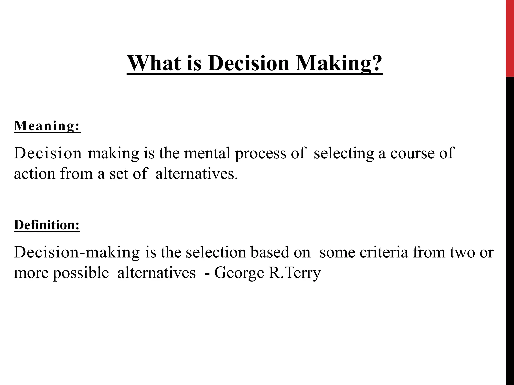 Decision making | PPTX