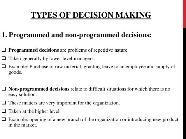 Decision making