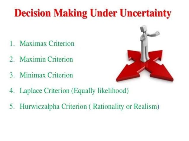 Decision making under uncertainity | PPT