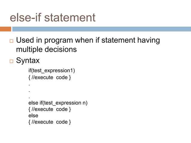 Decision making using if statement | PPT