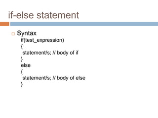 Decision making using if statement | PPT