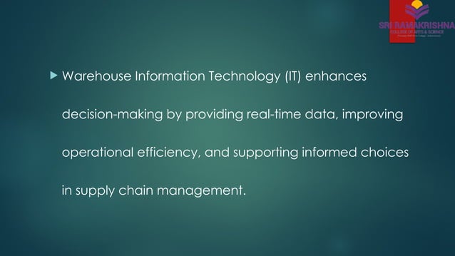 Decision making using warehouse.pptx - Inventory Levels and Stock Management | PPT