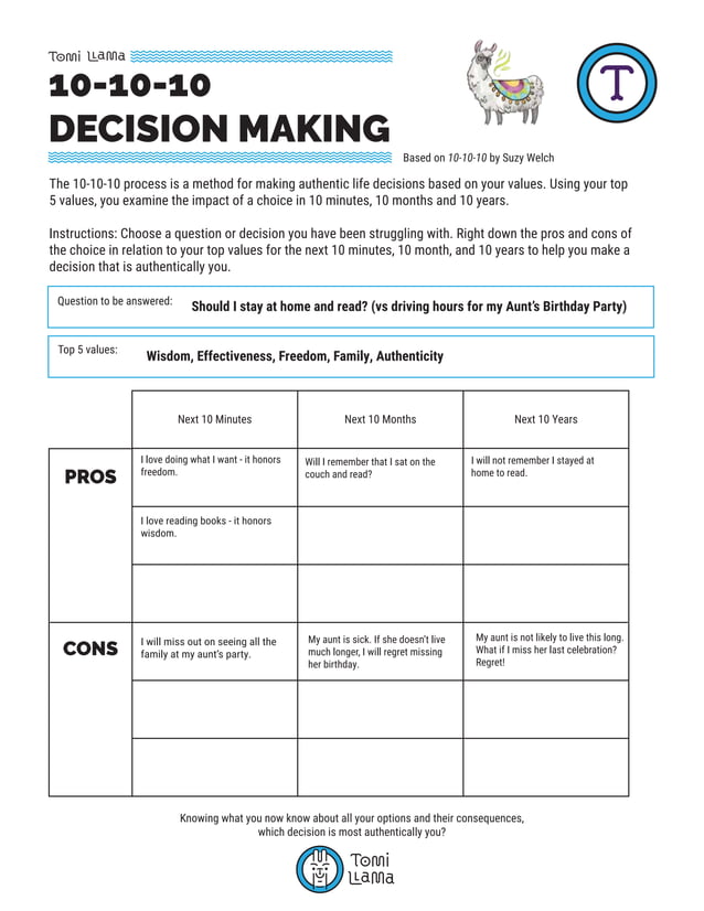Decision making worksheet | PDF | Automotive
