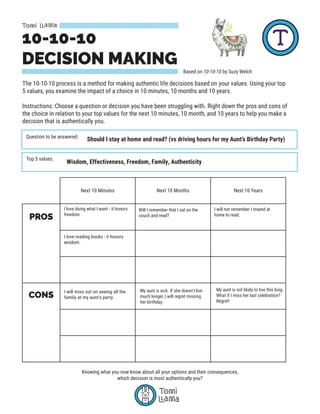 Pros And Cons Worksheet