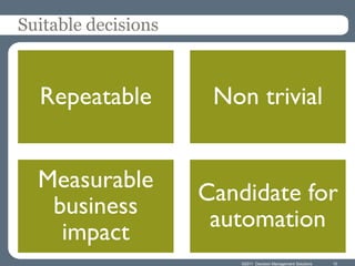 Decision Management Systems Part One Decision Discovery | PDF