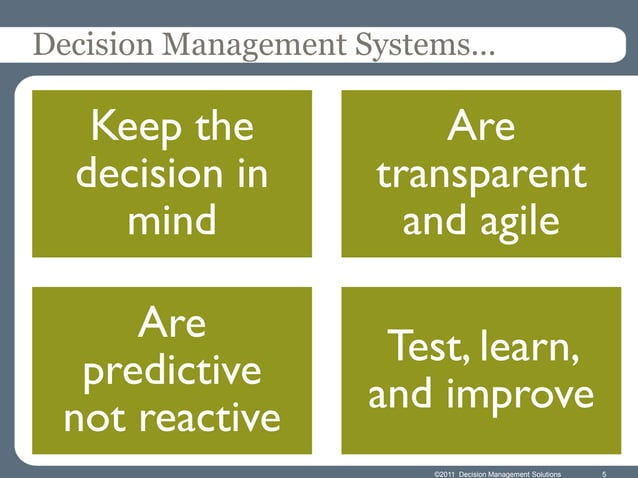 Decision Management Systems Part One Decision Discovery | PPT