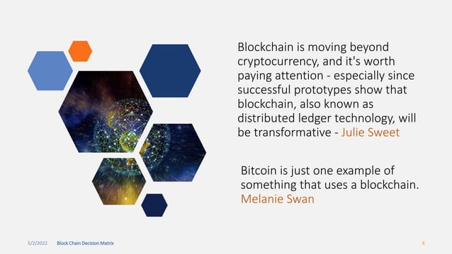Blockchain Decision Matrix | PPTX | Technology Industry | Industries