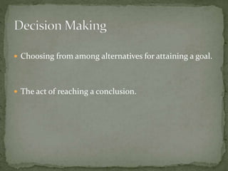 Decision making | PPT