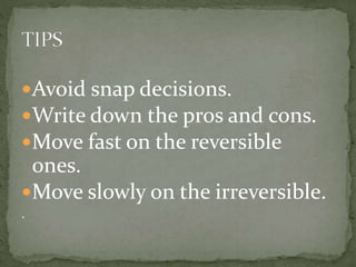 Decision making | PPT