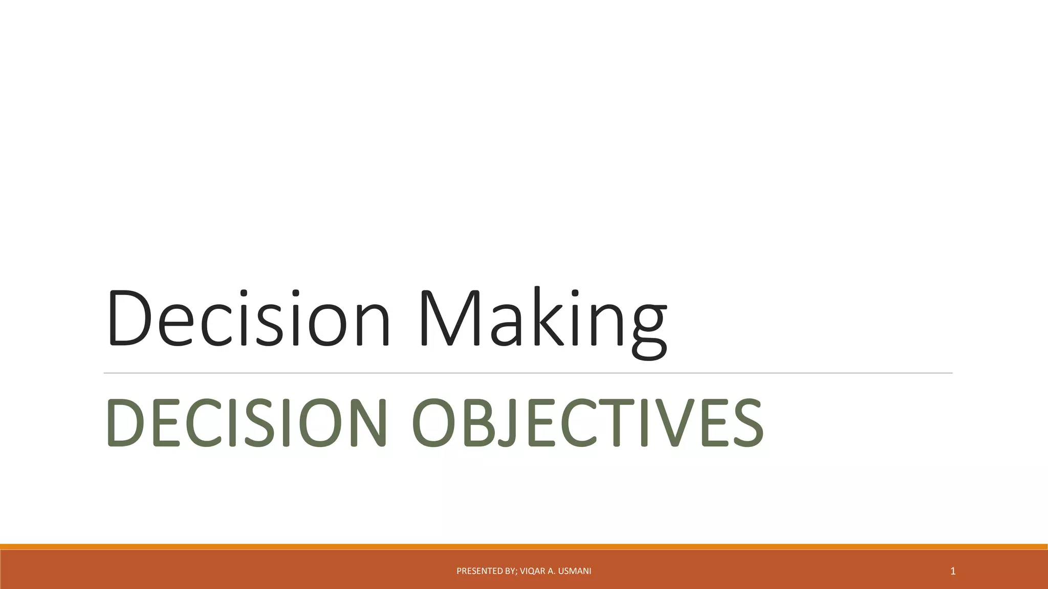 Decision objectives | PPT