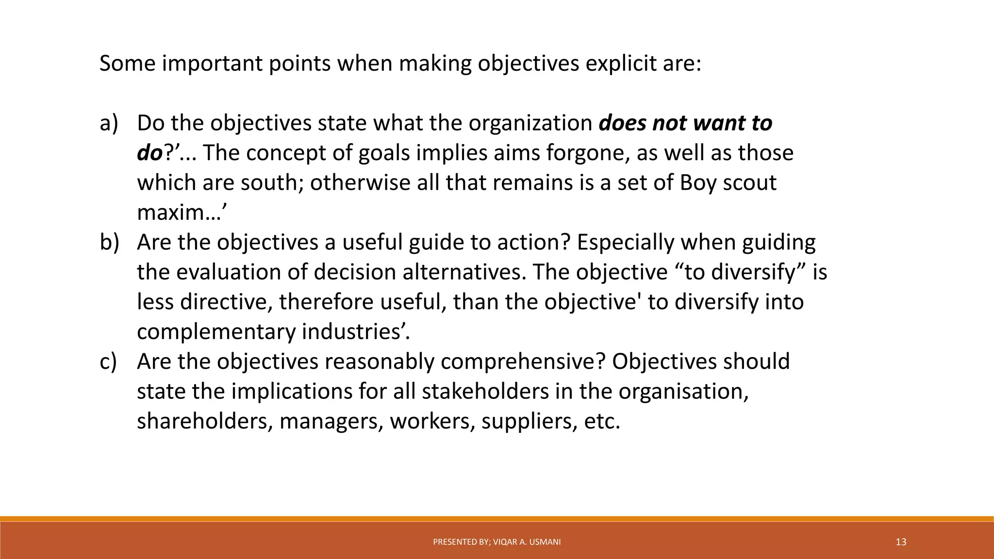 Decision objectives | PPTX