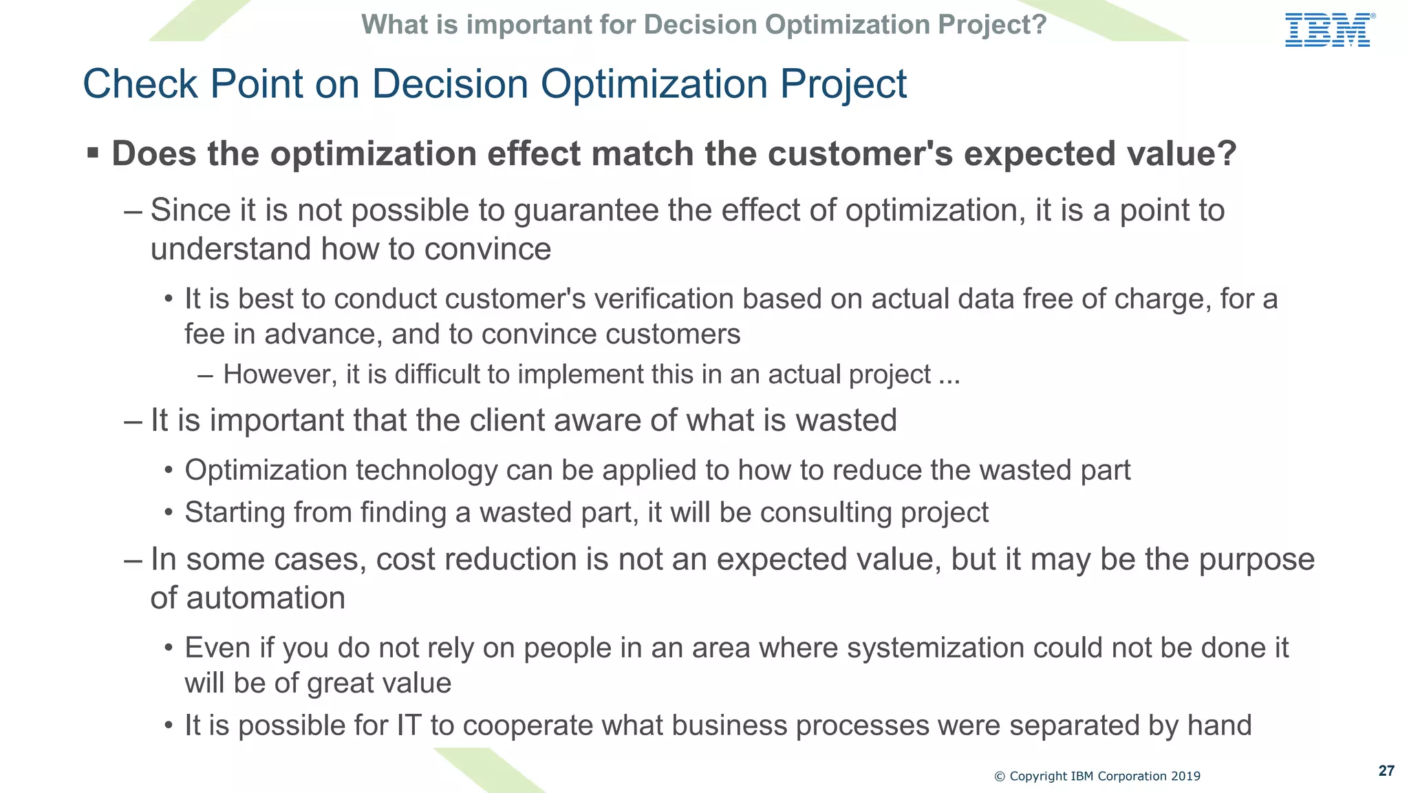 Decision optimization how to carry projects | PPT
