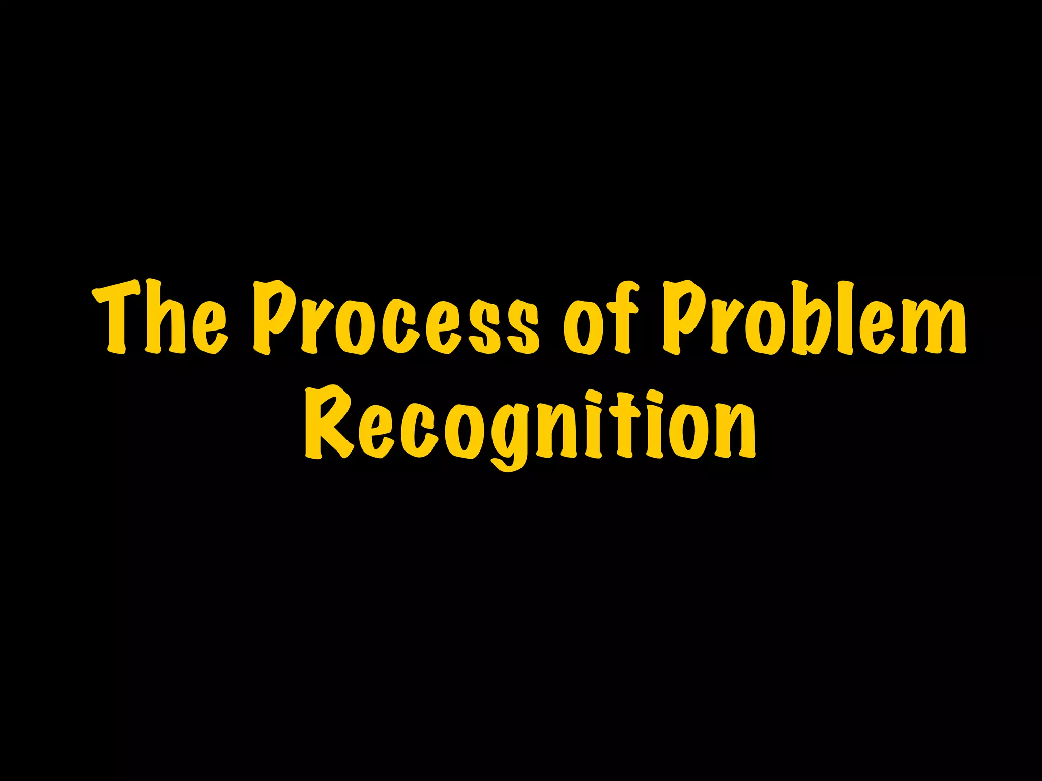 Decision process & problem recognition | PDF