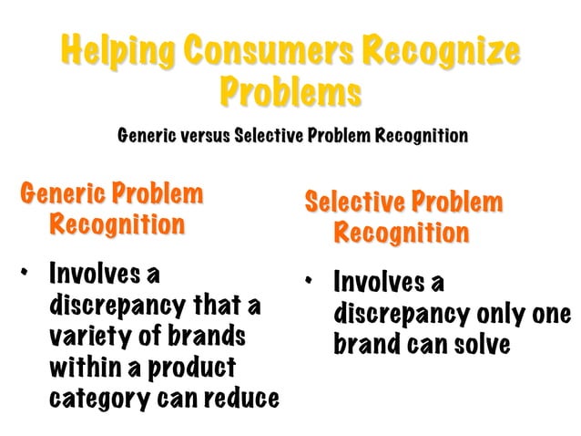 Decision Process And Problem Recognition Pdf Consumer Issues Business
