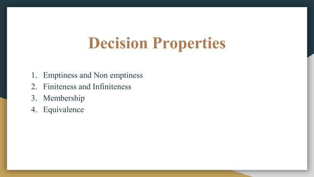 Decision properties of reular languages | PPTX
