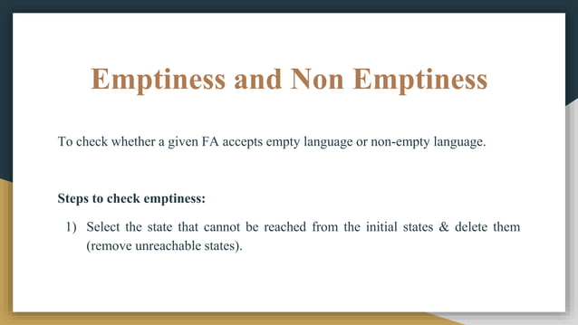 Decision properties of reular languages | PPTX