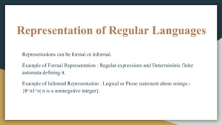 Decision properties of reular languages | PPTX
