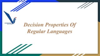 Decision properties of reular languages | PPTX