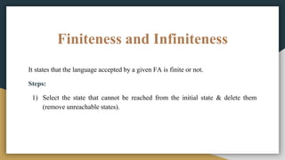 Decision properties of reular languages | PPTX
