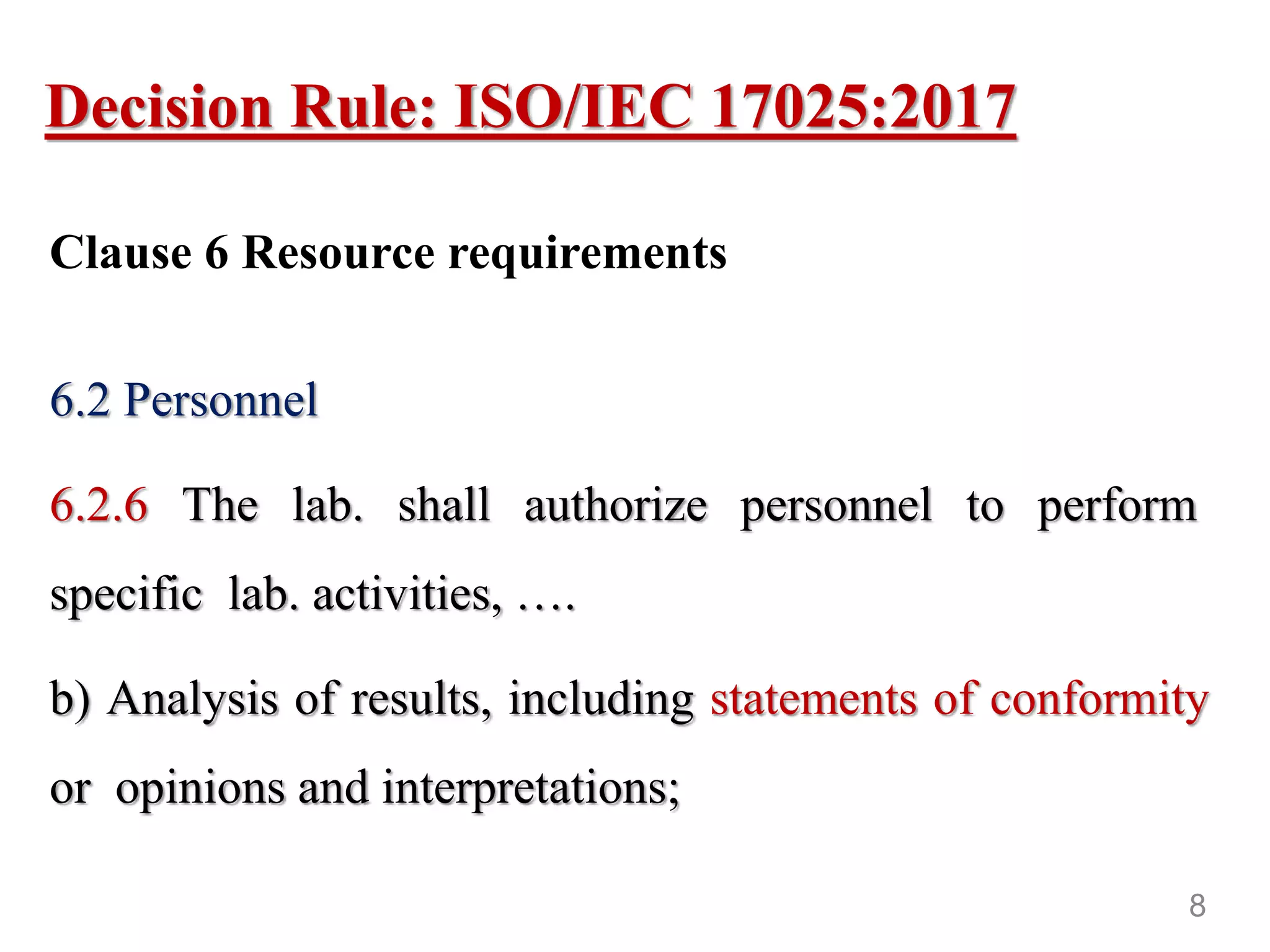 Decision rule for ISO/IEC 17025-2017 | PPTX