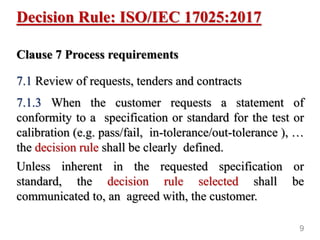 Decision rule for ISO/IEC 17025-2017 | PPTX